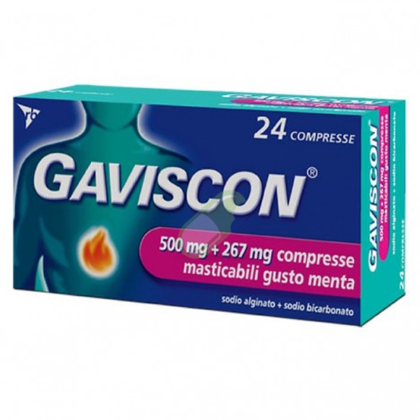 Gaviscon 500 Mg + 267 Mg cpr Masticabili Gusto Menta | Farmafarma.it